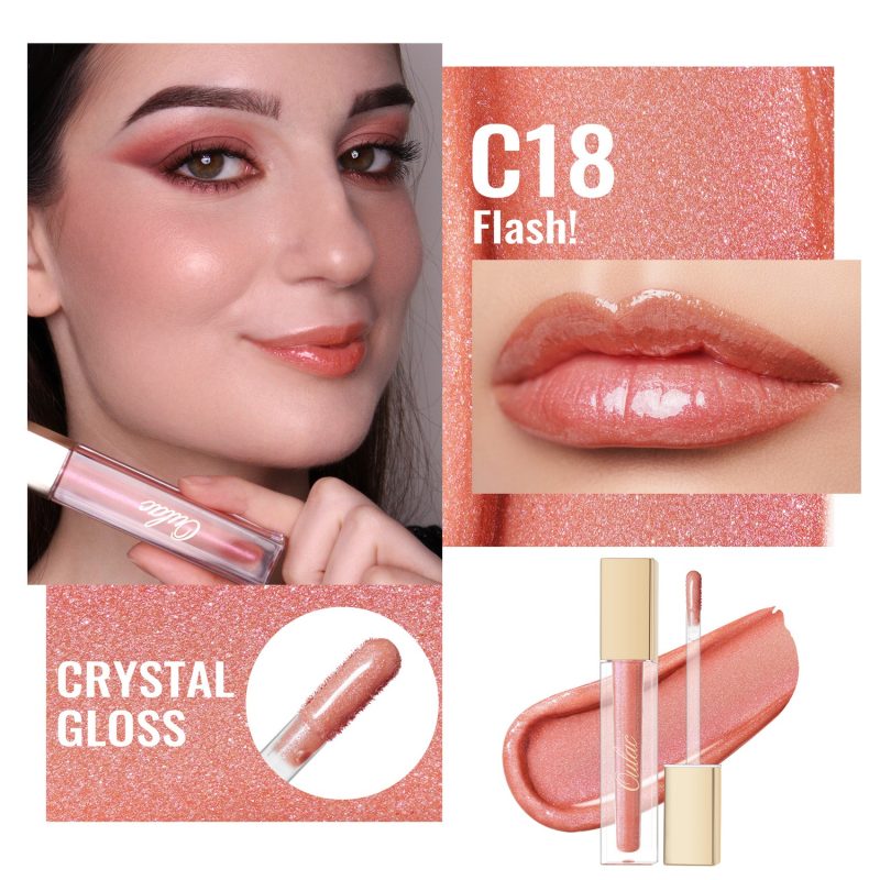 Oulac Crystal Shine Lip Gloss - Flash - Colour Me Pretty Nails