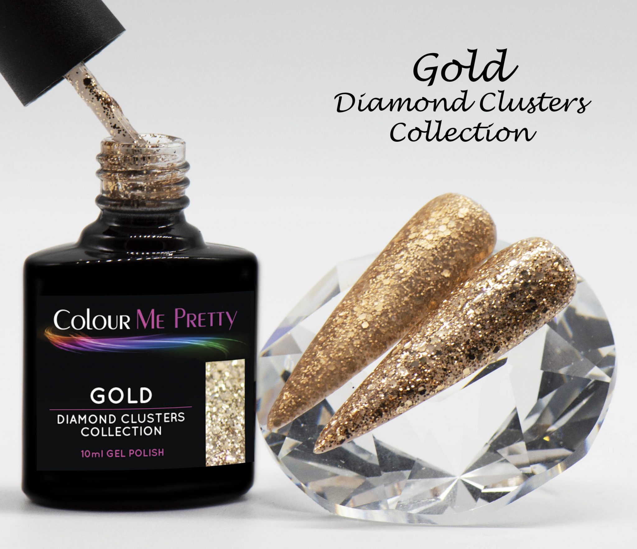Gel Polish - Gold Clusters - Colour Me Pretty Nails