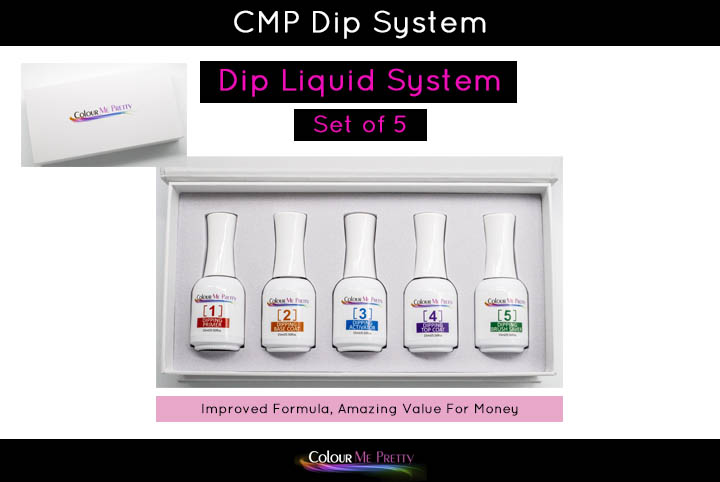 Dip Liquid - Complete Set of 5 Bottles - Colour Me Pretty Nails