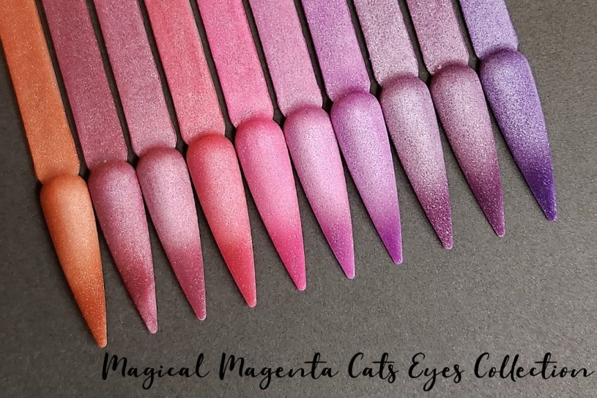 Gel Polish - Cats Eye Magical Magenta - Colour Me Pretty Nails