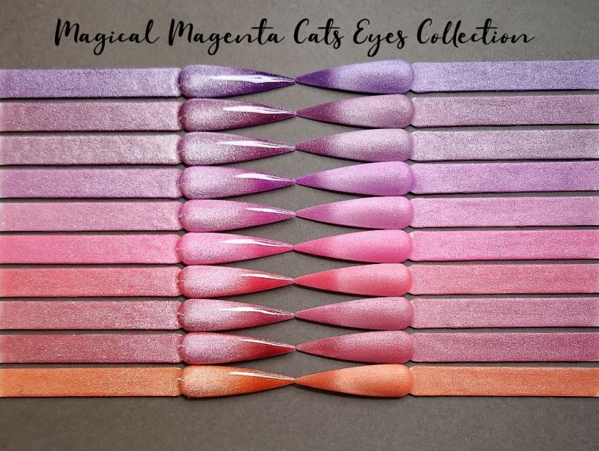 Gel Polish - Cats Eye Magical Magenta - Colour Me Pretty Nails